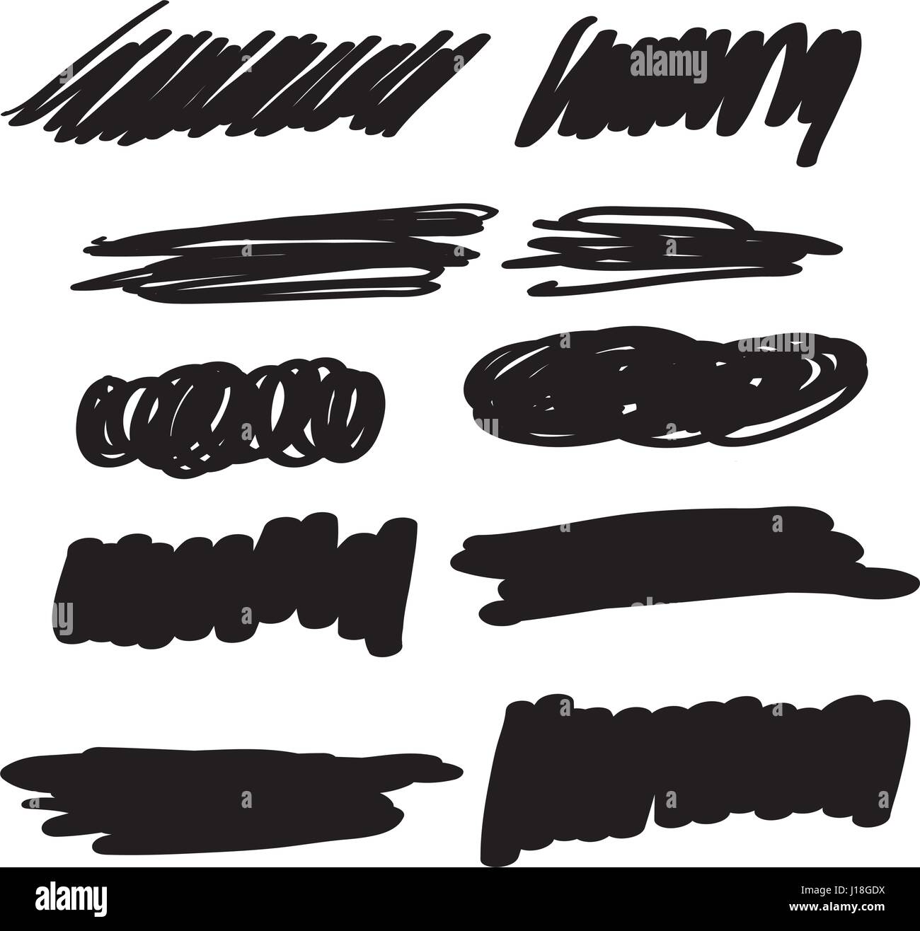 Set flourish calligraphy vintage doodle Stock Vector Images - Alamy