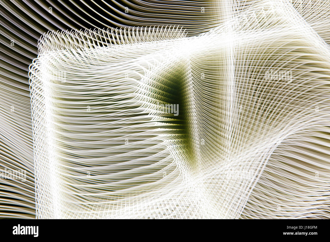 An illustration of white abstract lines forming a pattern Stock Photo ...