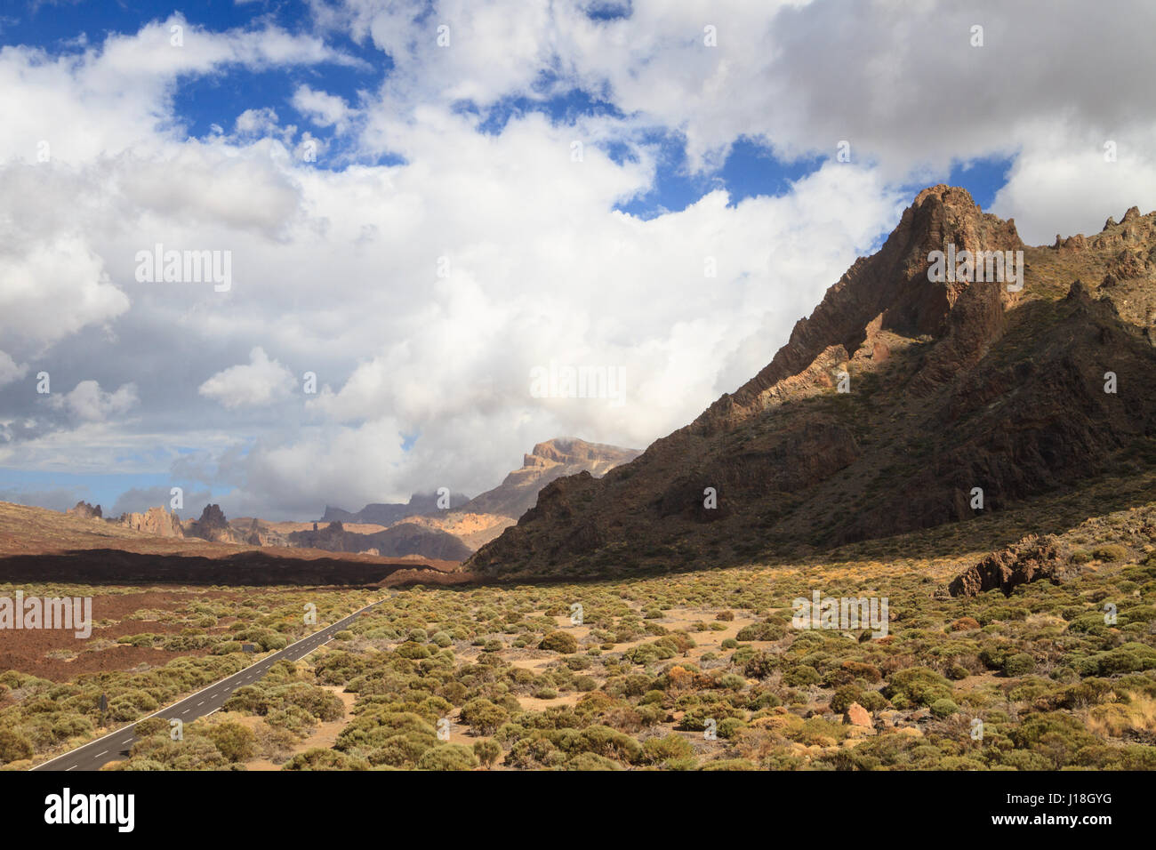 Prehistoric landscape of volcanic mountain Teide and his unique rock ...