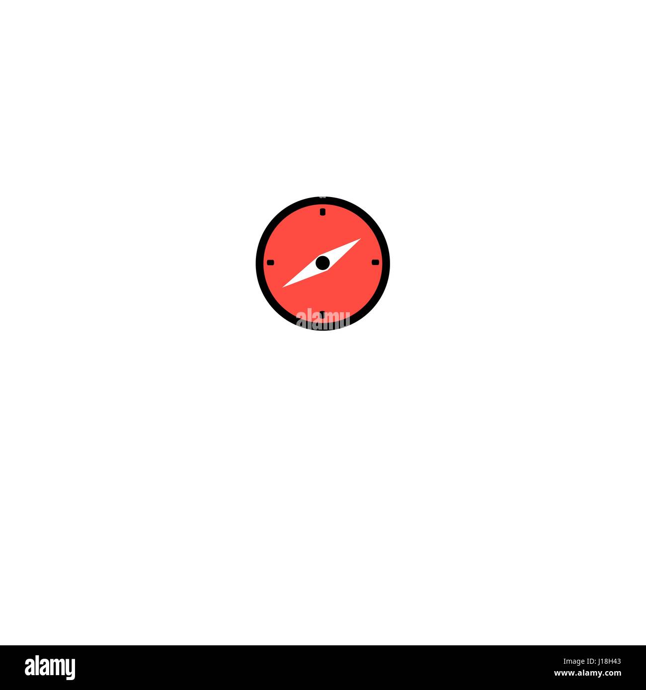 Graphics beautiful compass icon on white background Stock Vector Image ...