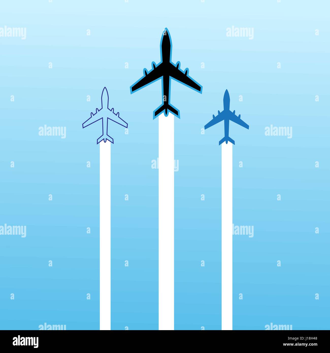 Vector aircraft icons on a blue background Stock Vector Image & Art - Alamy