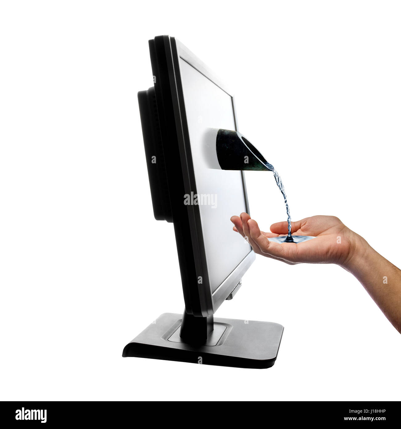 Watching computer screen Cut Out Stock Images & Pictures - Alamy