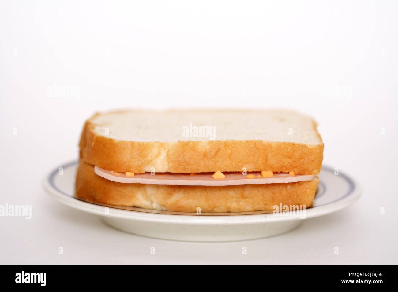 Ham sandwich on a plate Stock Photo - Alamy