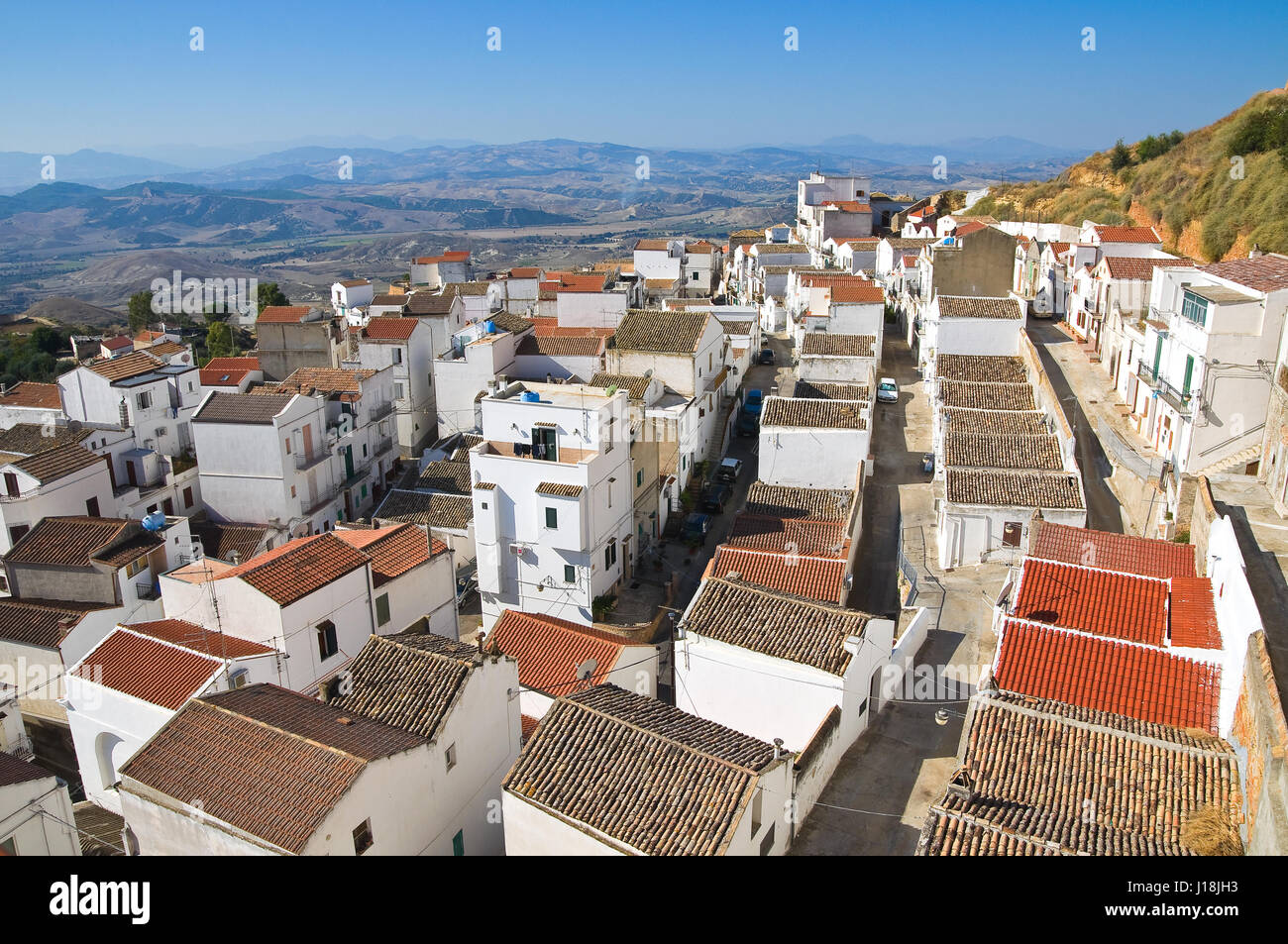 Panoramic view of Pisticci. Basilicata. Italy Stock Photo - Alamy