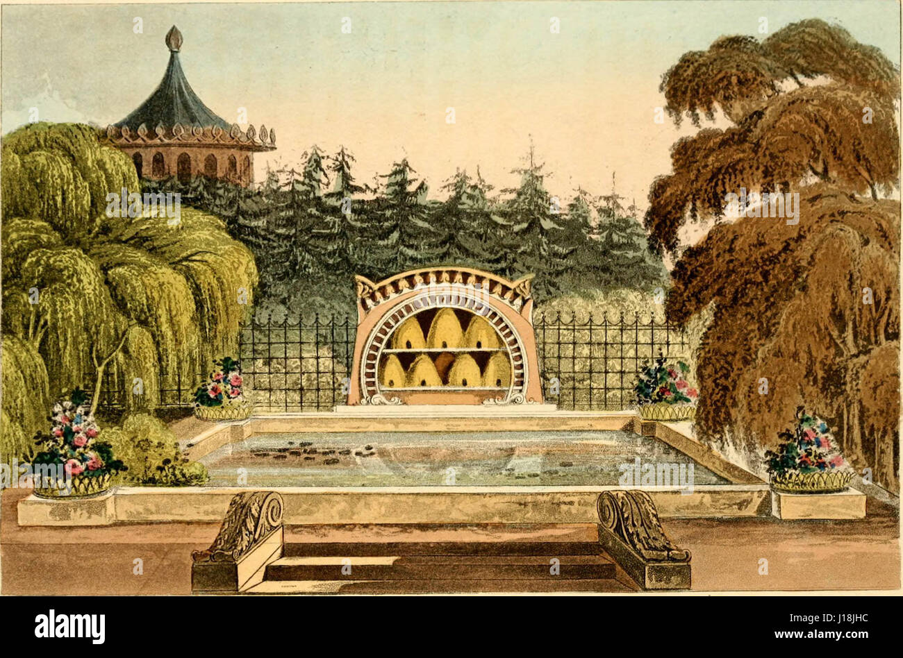 Consisting of a series of designs for garden buildings hi-res stock ...