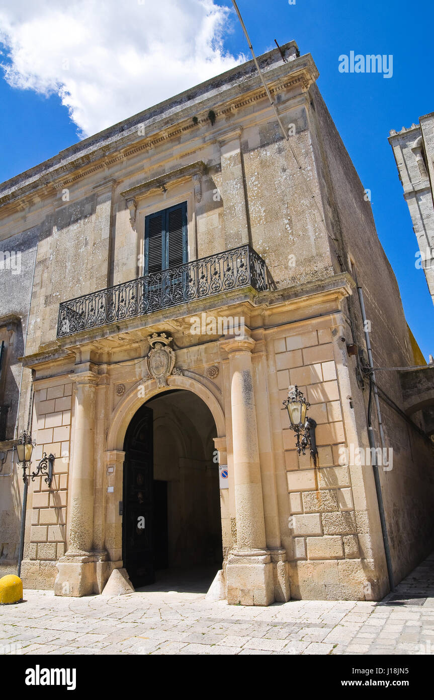 Episcopo palace. Poggiardo. Puglia. Italy Stock Photo - Alamy