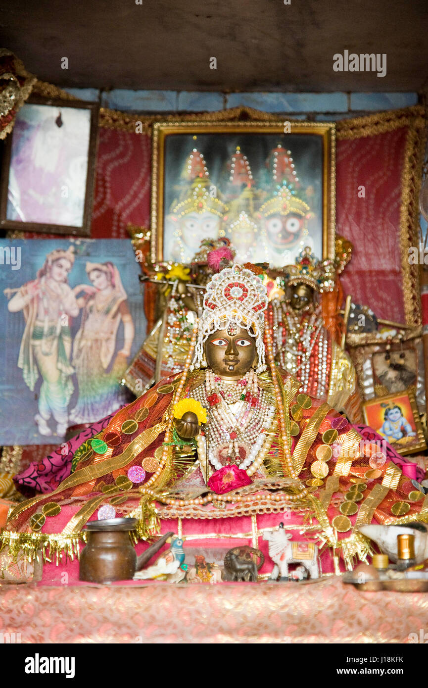 Yamuna ji goddess in temple, vishram ghat, mathura, uttar pradesh ...