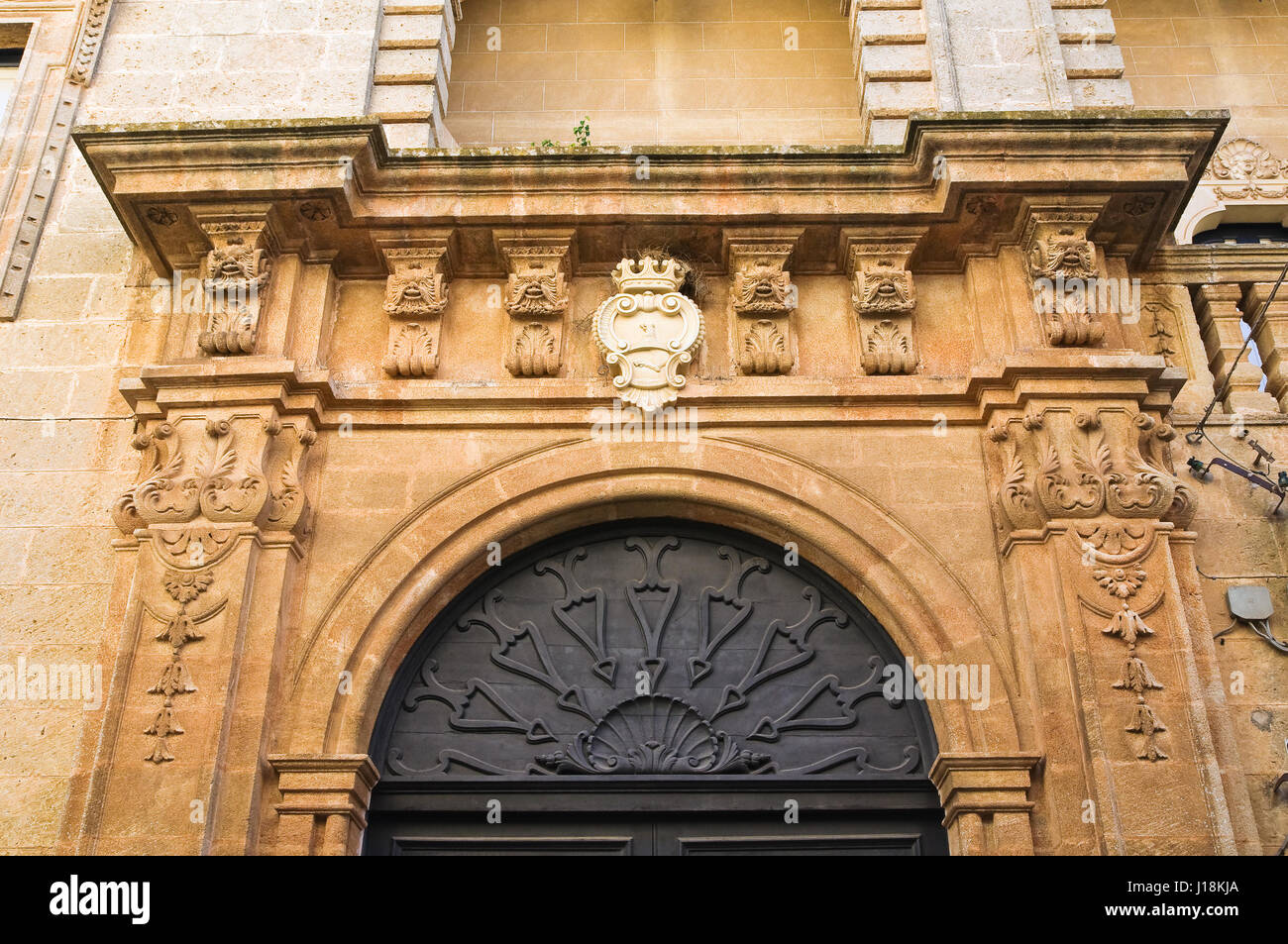 Villani palace. Presicce. Puglia. Italy Stock Photo - Alamy