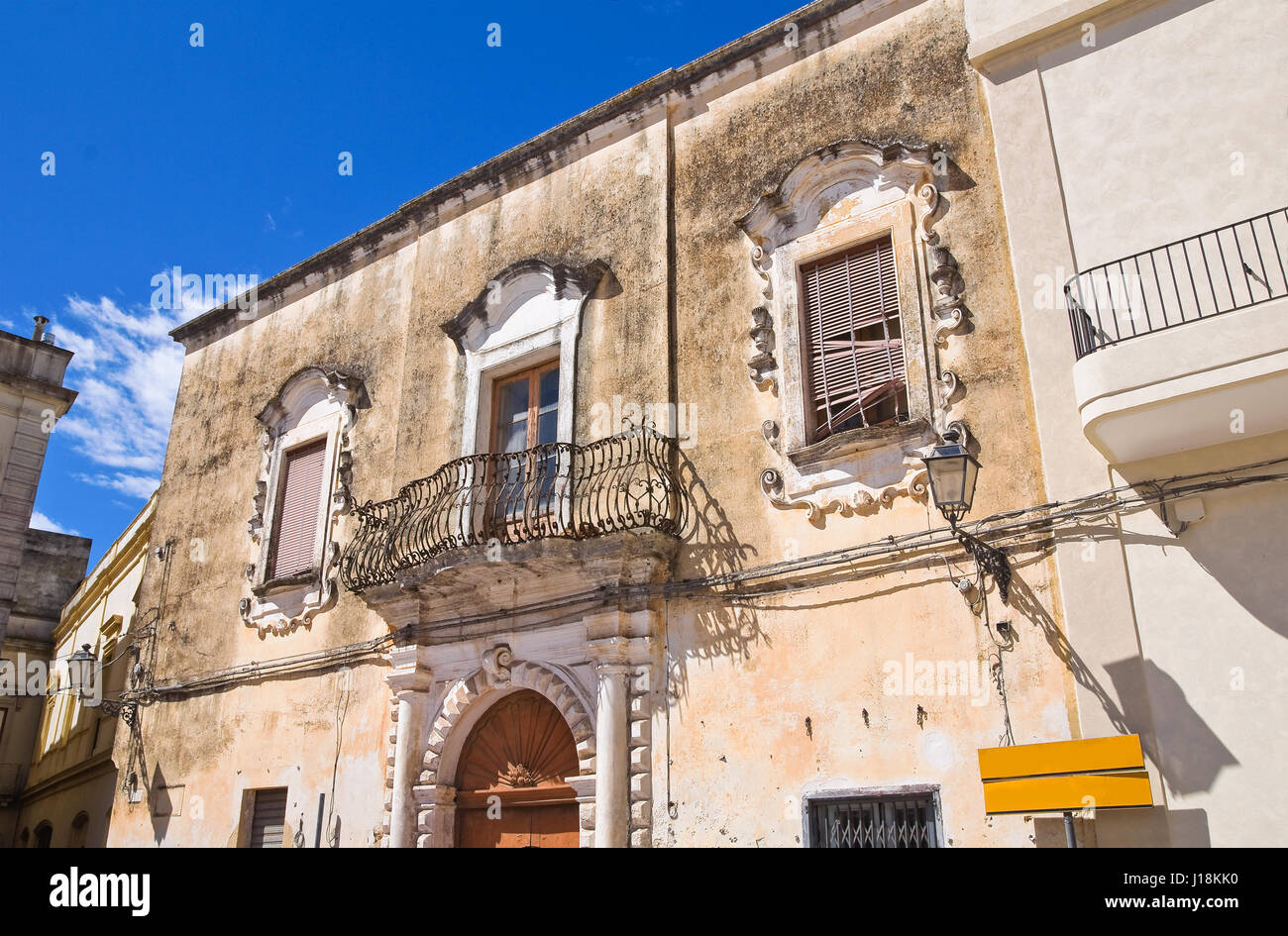 Historical palace. Presicce. Puglia. Italy Stock Photo - Alamy