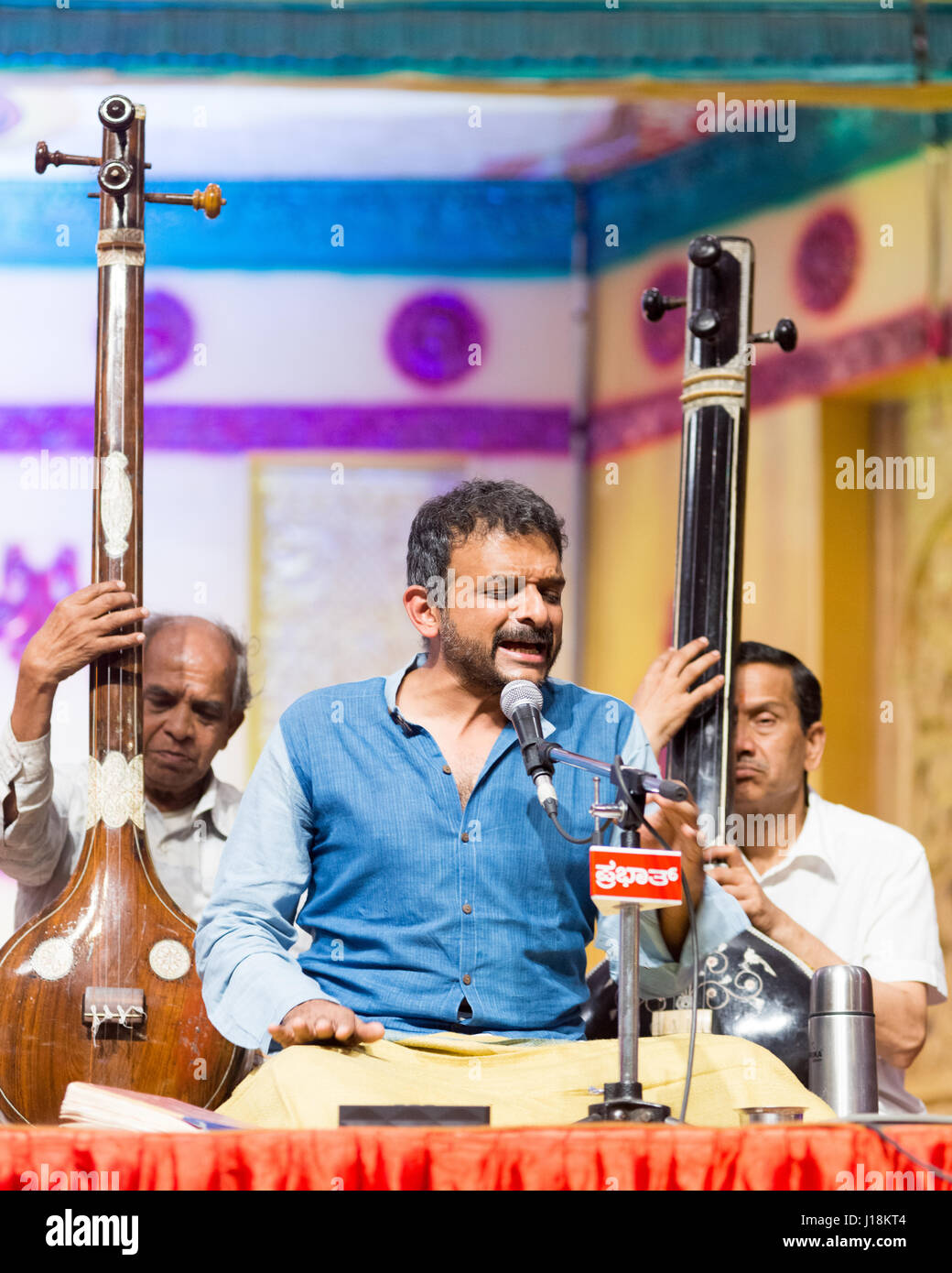 Bangalore India - April 16 2017: Acclaimed Carnatic singer and ...