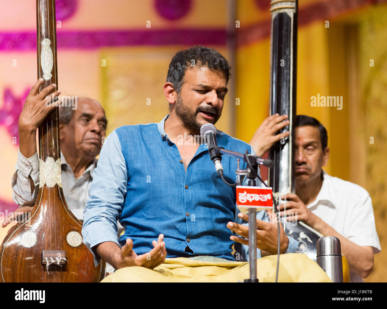 Bangalore India - April 16 2017: Acclaimed Carnatic singer and ...