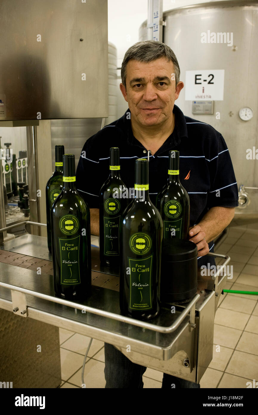 Workers of Iniesta Winery which belongs to Football Club Barcelona ...