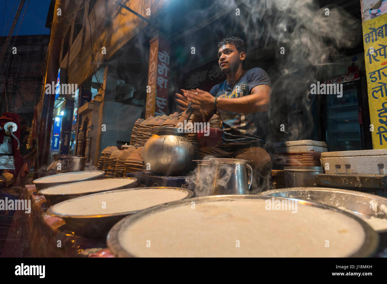 Lassi shop, varanasi, uttar pradesh, india, asia Stock Photo - Alamy