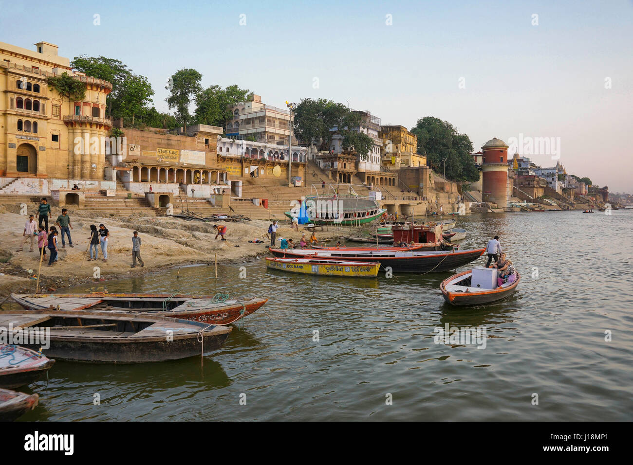 Rewa ghat varanasi uttar pradesh, india, asia Stock Photo - Alamy