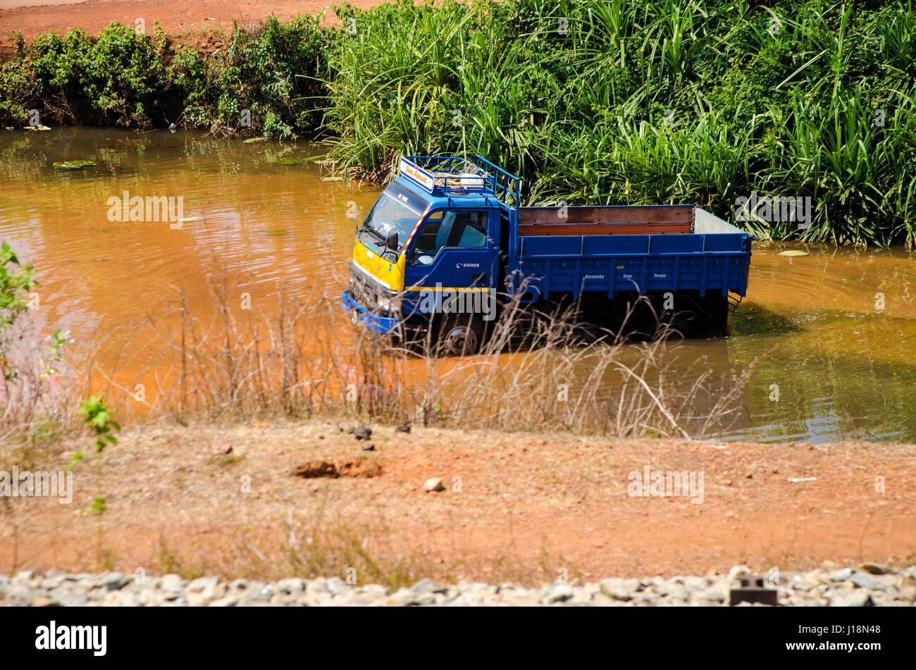 Truck in field kerala, india, asia Stock Photo - Alamy
