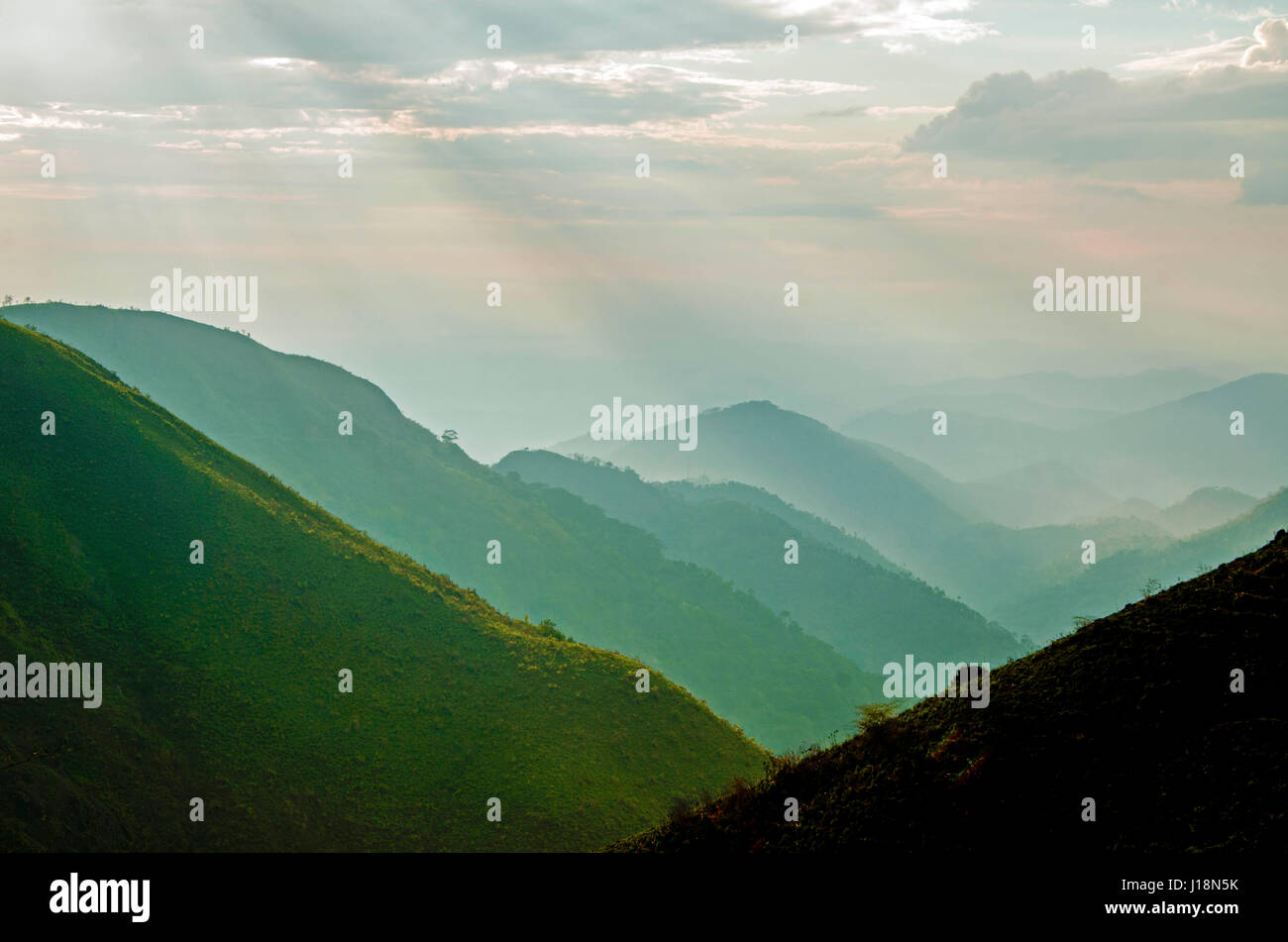 Mountain range, vagamon, kerala, india, asia Stock Photo - Alamy