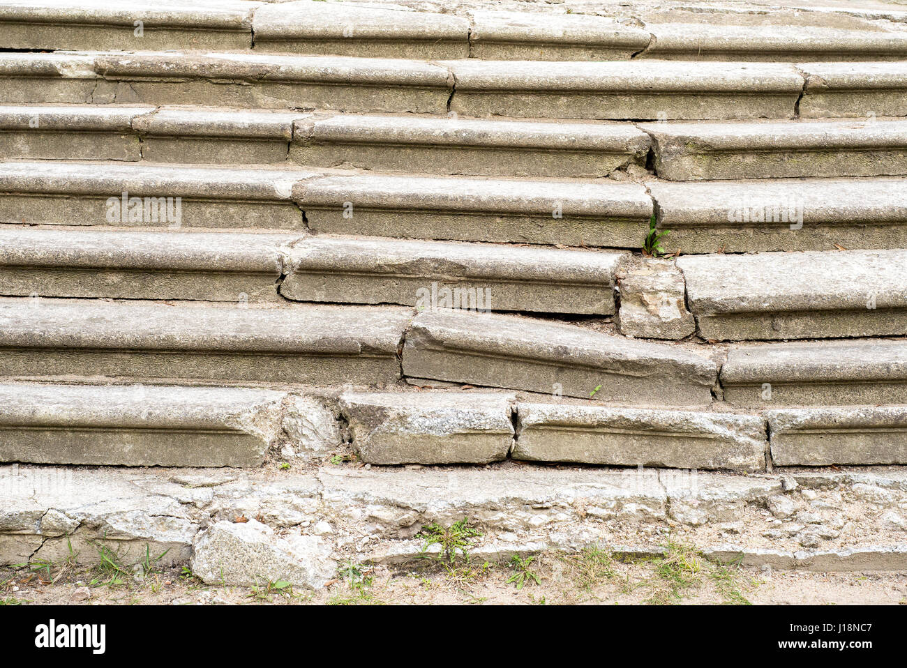 part of old cracked concrete cement stairs Stock Photo - Alamy