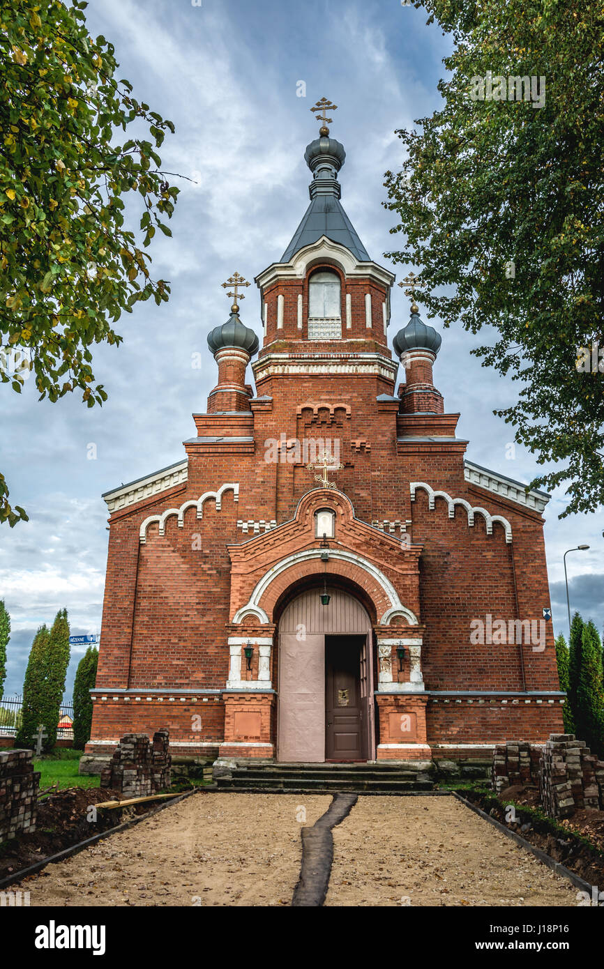 St Nicolas orthodox church in Krustpils, Latvia. Krustpils Sv.Nikolaja ...