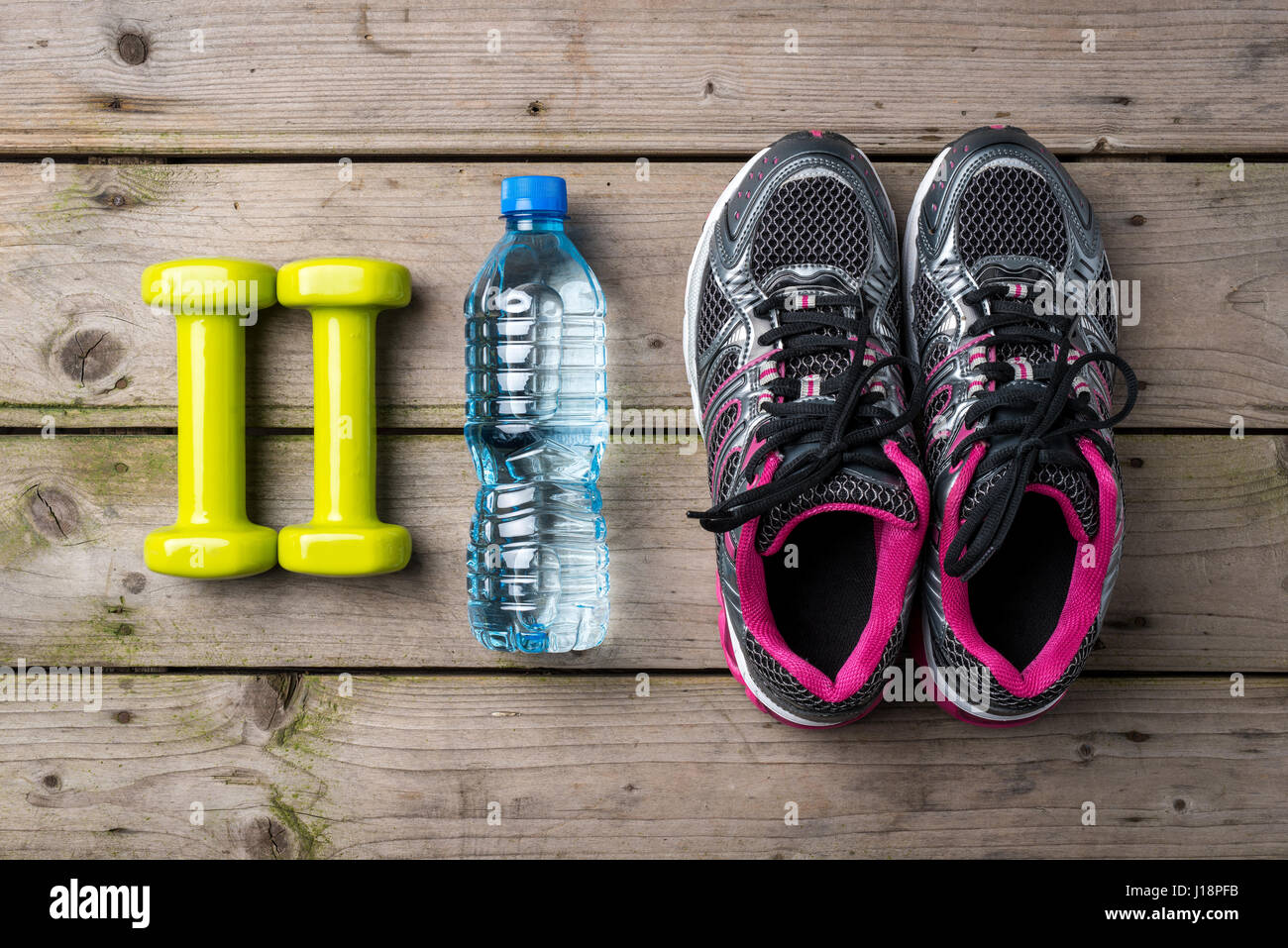 Sport background with running shoes Stock Photo - Alamy