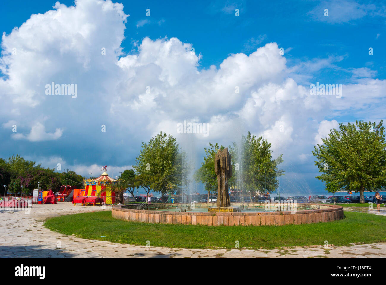 Old port square, Corfu town, Greece Stock Photo - Alamy
