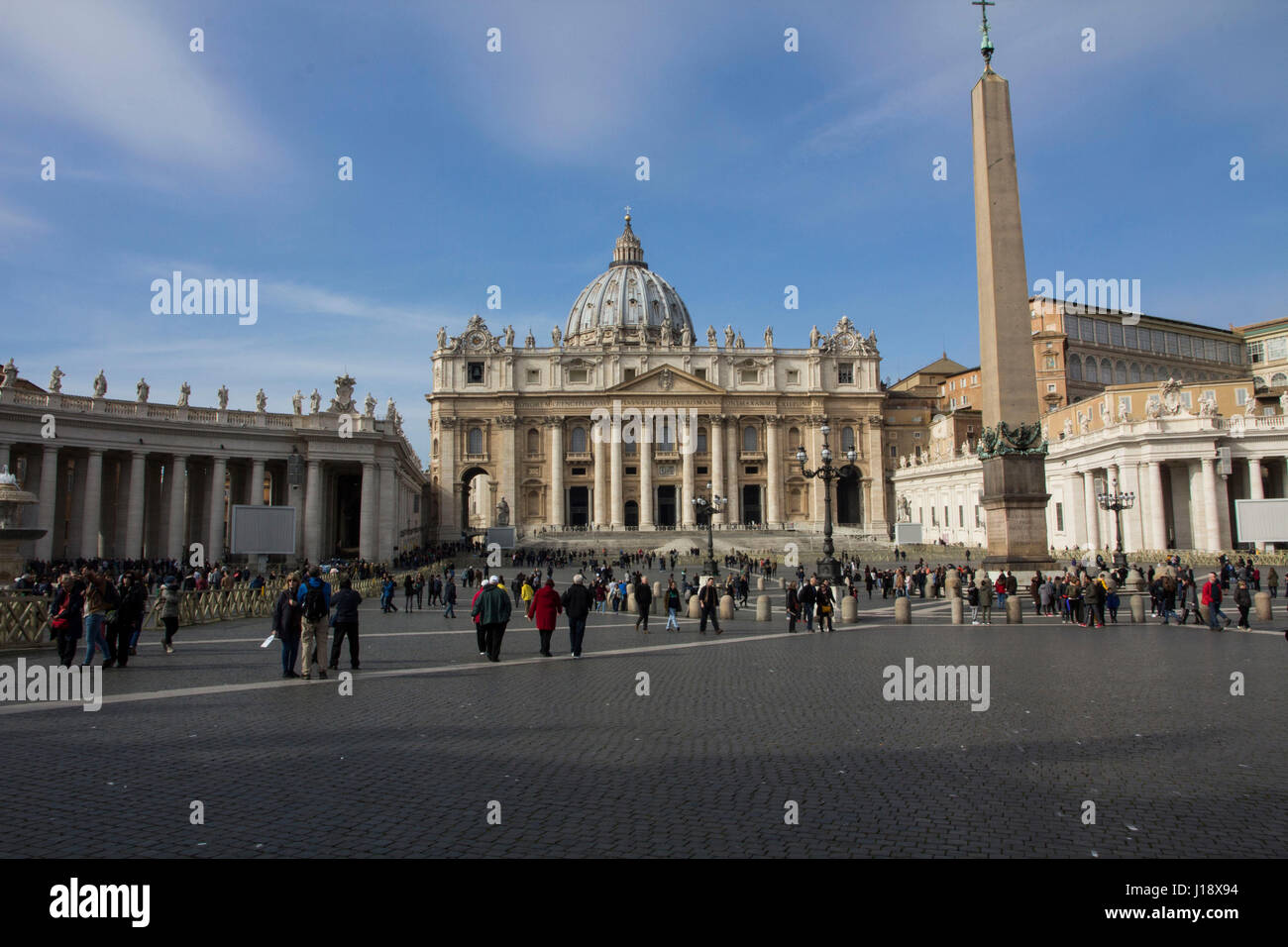 St. Peter's Square and Basilica in Vatican City, the papal enclave in ...