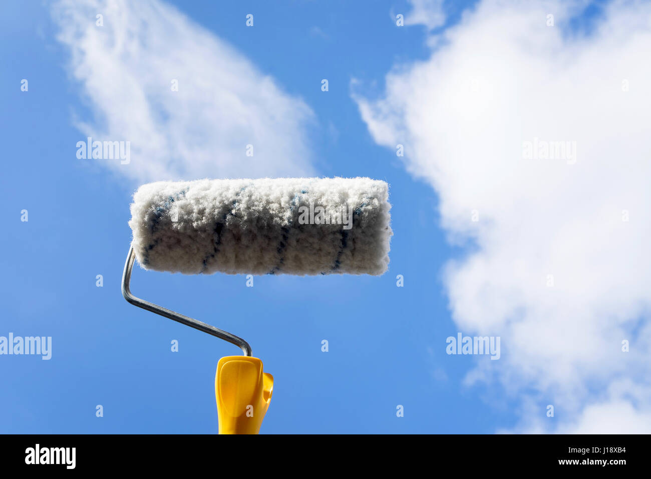 Painting clouds or painting the sky or spring cleaning of the sky Stock ...