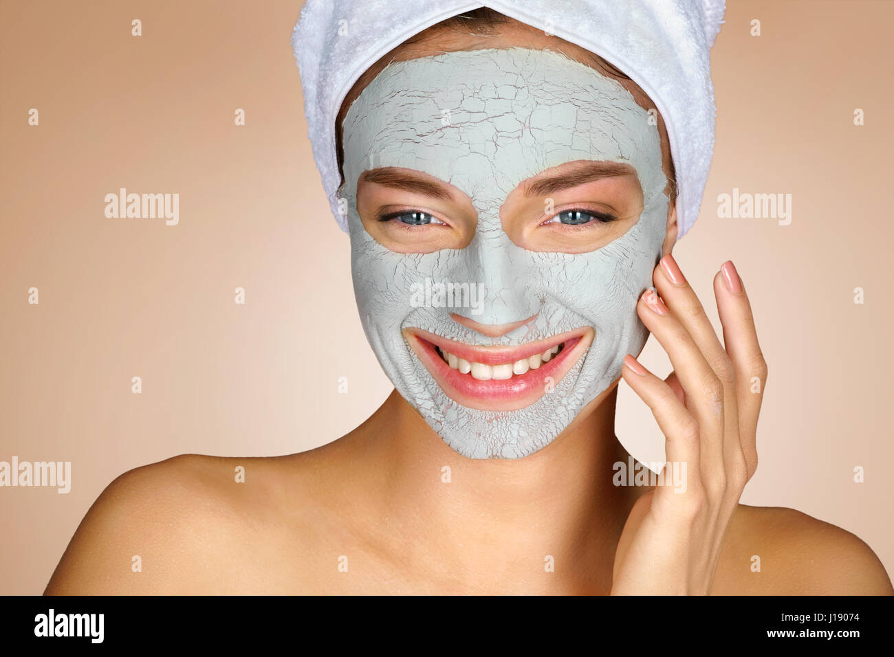 Charming woman enjoying mud skin hi-res stock photography and images ...