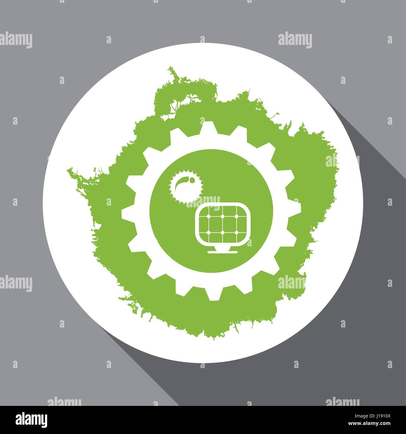 Eco design. Green icon. Isolated illustration , vector Stock Vector ...