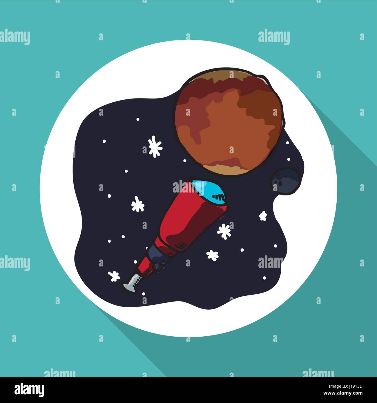 Space design. science icon. Isolated illustration , vector Stock Vector ...