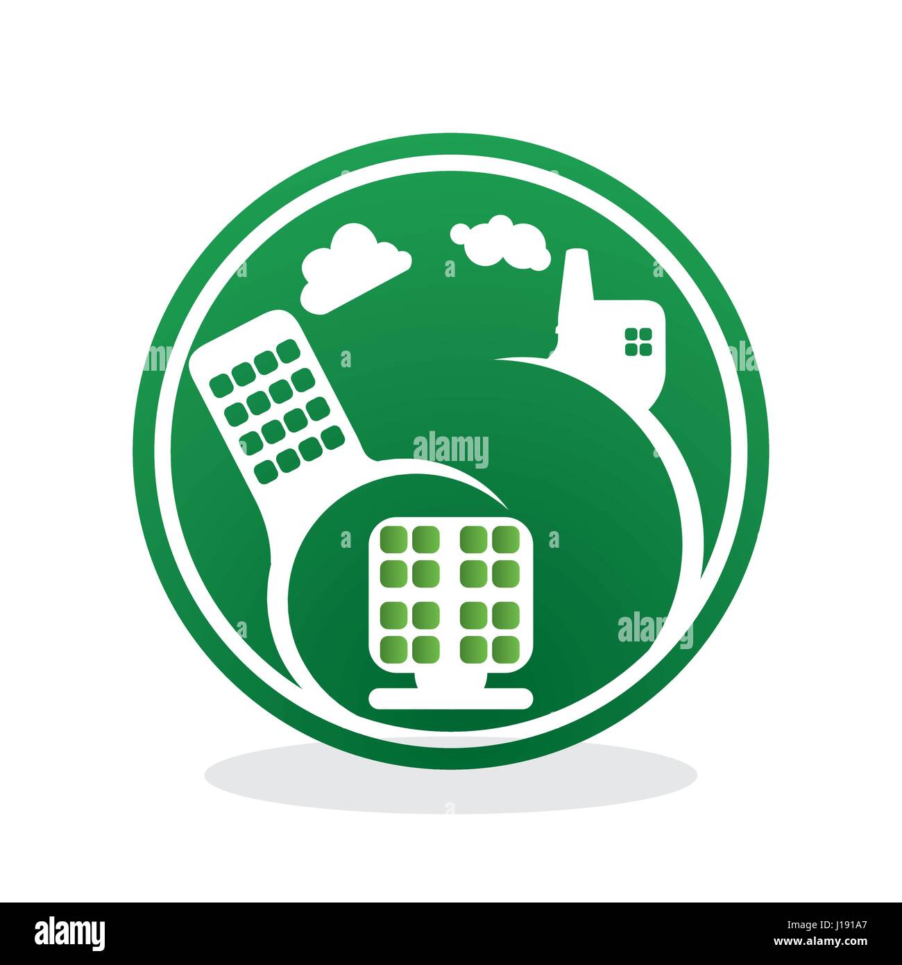 Eco design. Green icon. Isolated illustration , vector Stock Vector ...