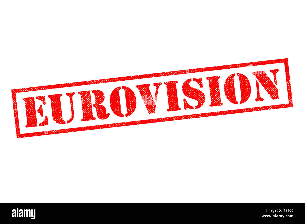 EUROVISION red Rubber Stamp over a white background Stock Photo - Alamy