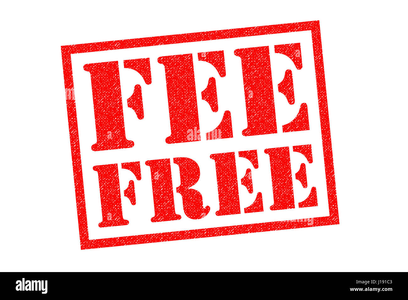 FEE FREE red Rubber Stamp over a white background Stock Photo - Alamy