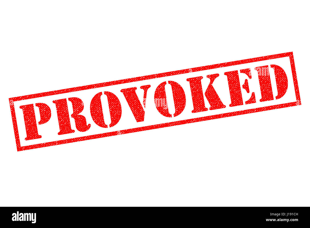 PROVOKED red Rubber Stamp over a white background Stock Photo - Alamy
