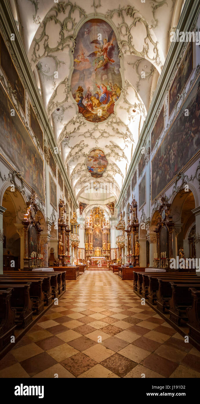 Interior of St. Peter abbey, Salzburg, Austria Stock Photo - Alamy