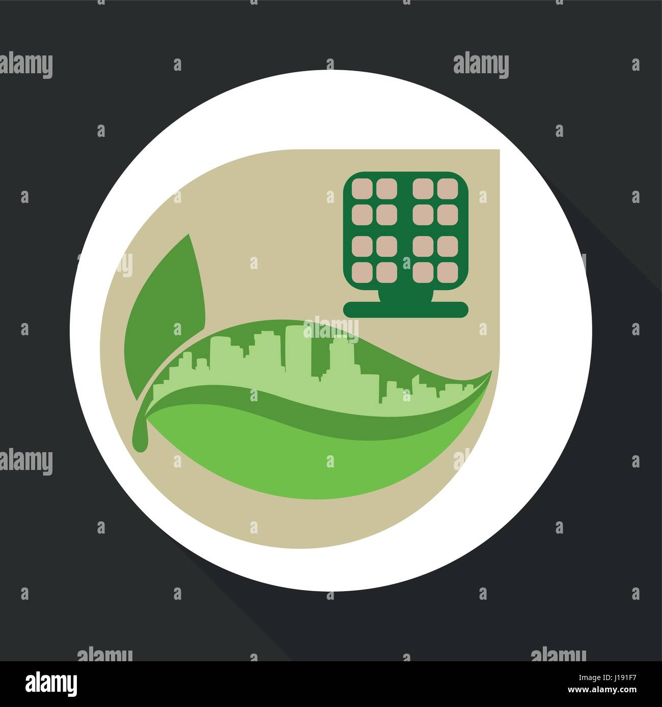 Eco design. Green icon. Isolated illustration , vector Stock Vector ...