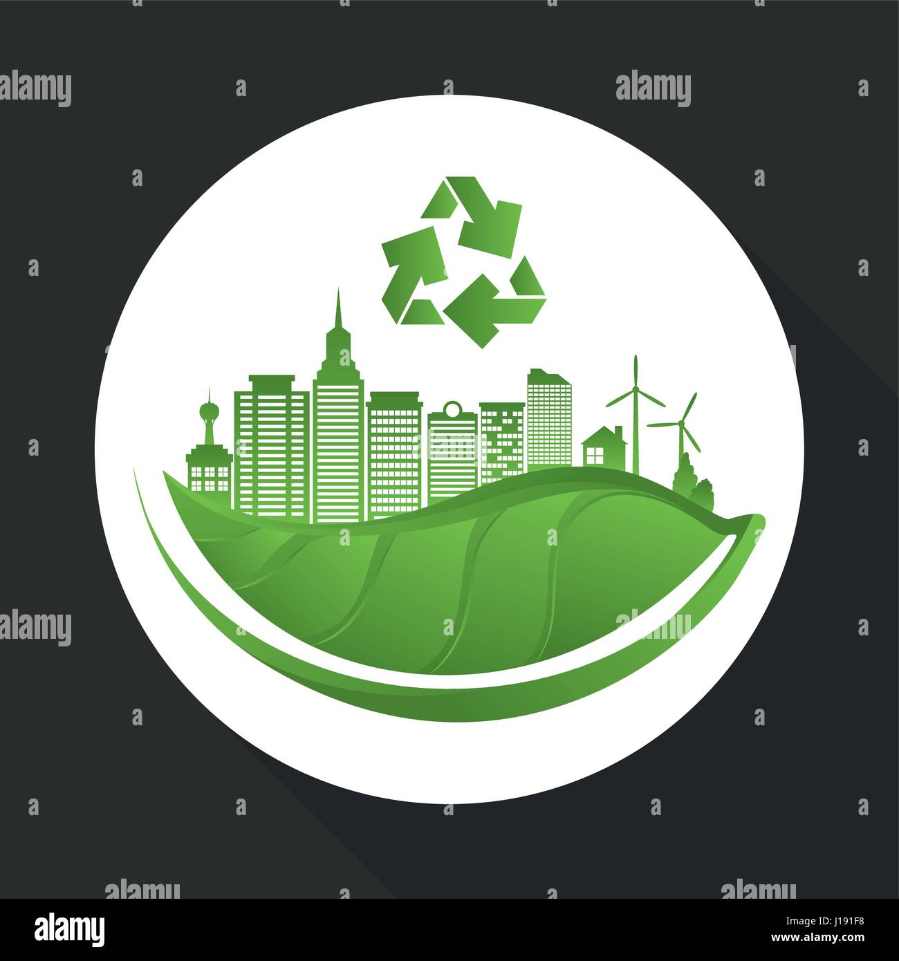 Eco design. Green icon. Isolated illustration , vector Stock Vector ...
