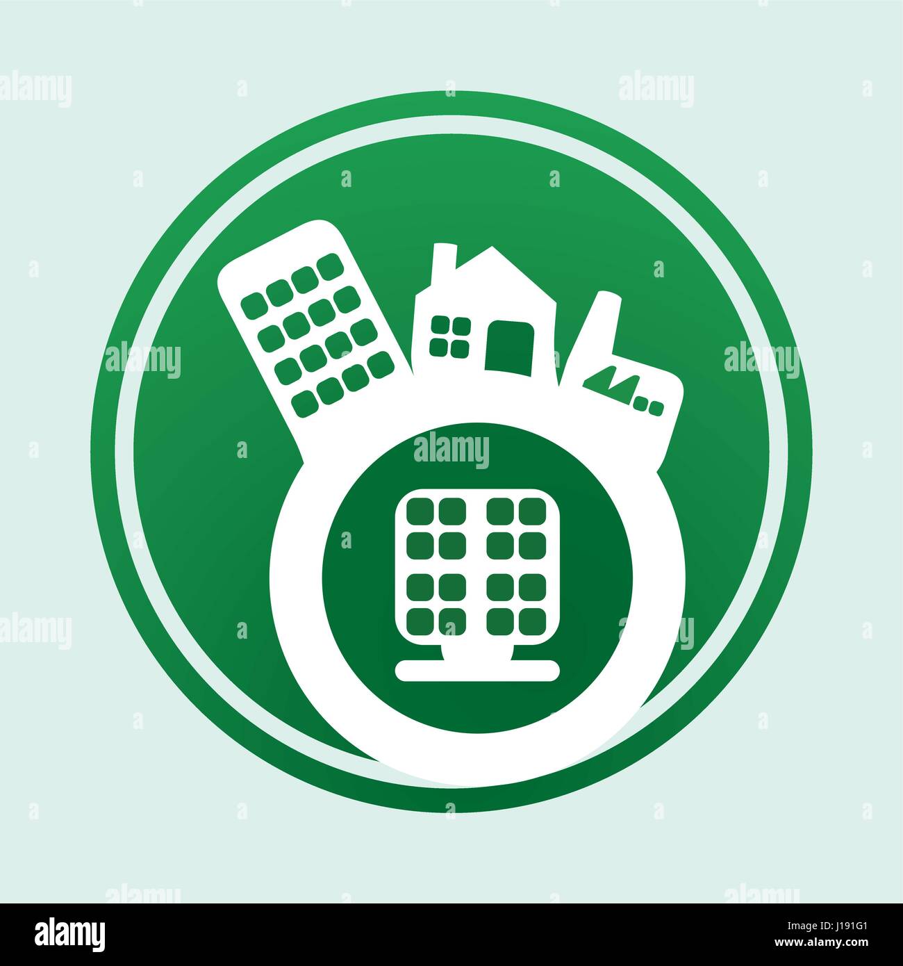 Eco design. Green icon. Isolated illustration , vector Stock Vector ...