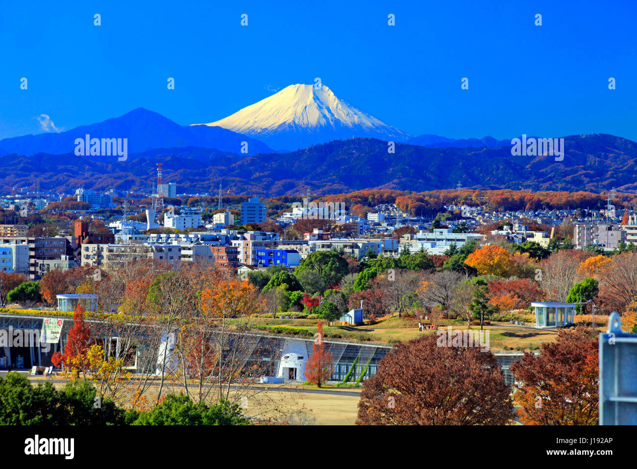 Mount Fuji View from Tachikawa city Tokyo Japan Stock Photo - Alamy