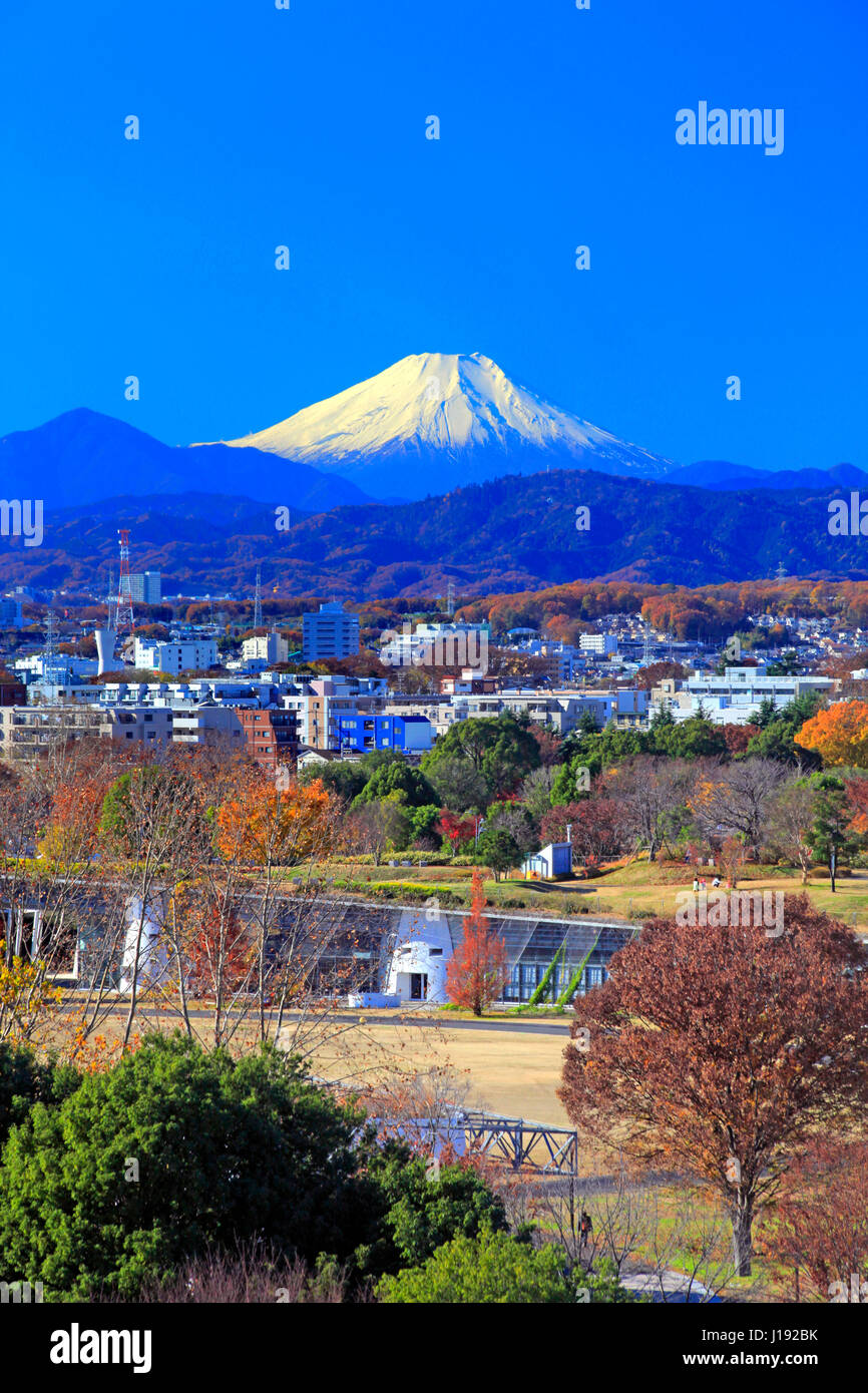 Mount Fuji View from Tachikawa city Tokyo Japan Stock Photo - Alamy