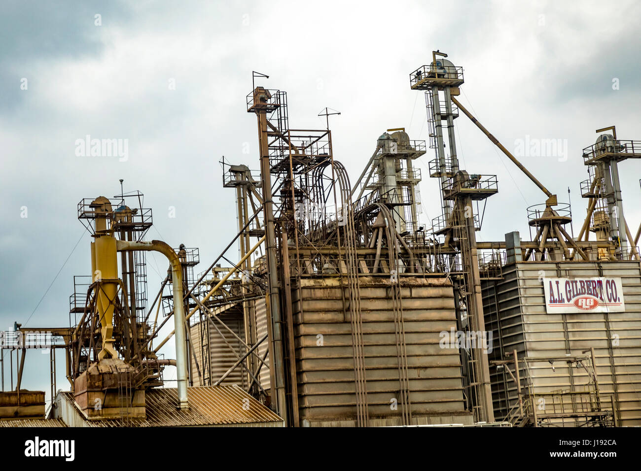 The A.L. Gilbert feed milling company in Keyes California Stock Photo ...