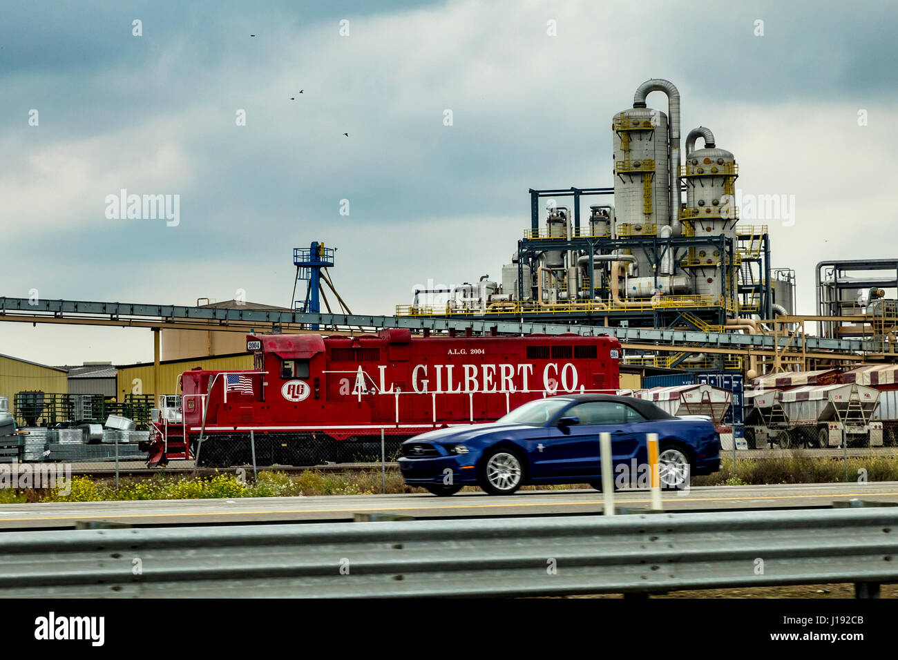 The A.L. Gilbert feed milling company in Keyes California Stock Photo ...