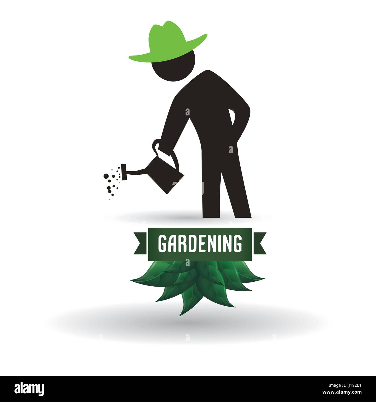 Worker design. Gardening icon. White background , vector Stock Vector ...