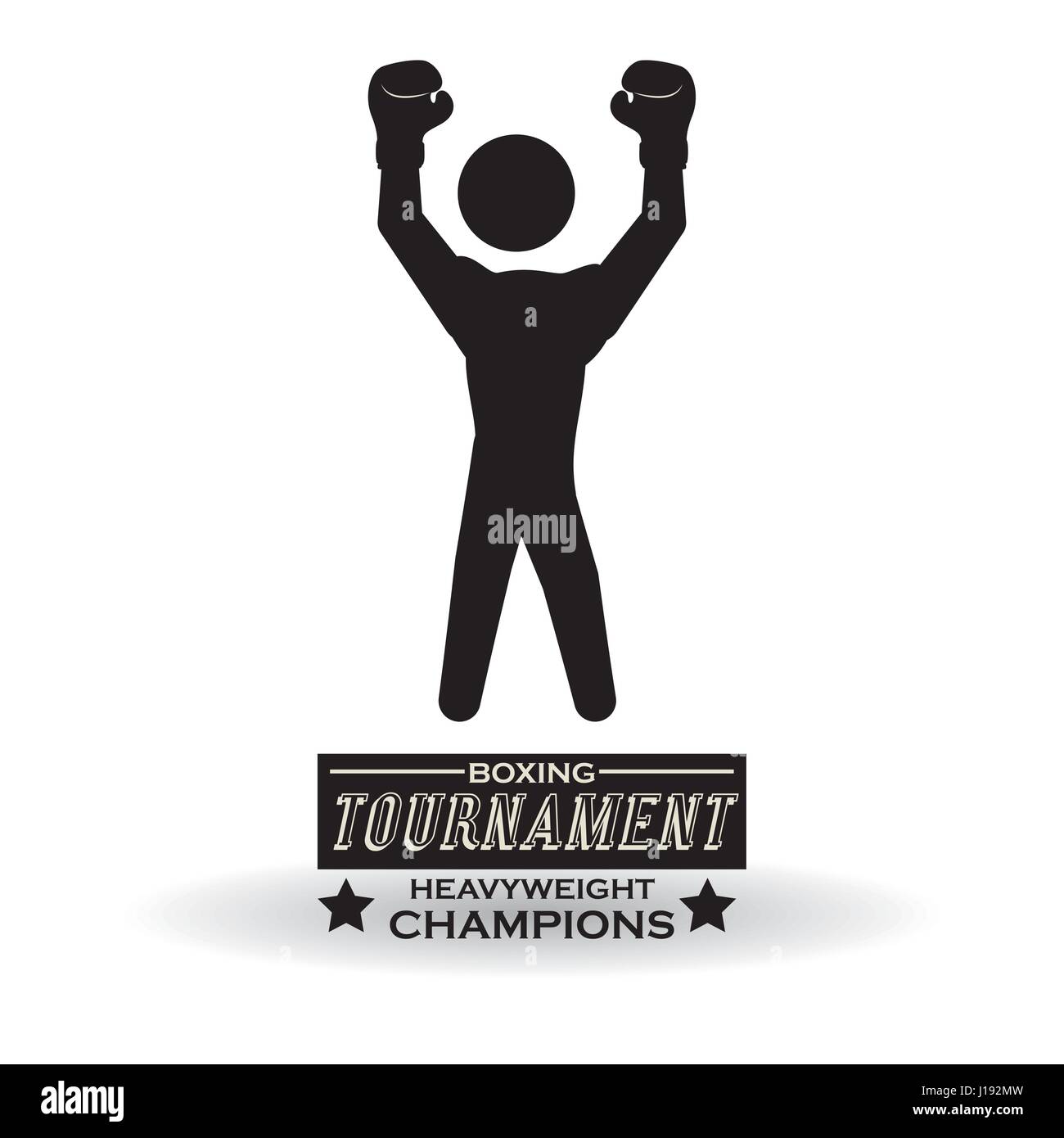 Boxing design. Tournament icon. White background , vector Stock Vector ...