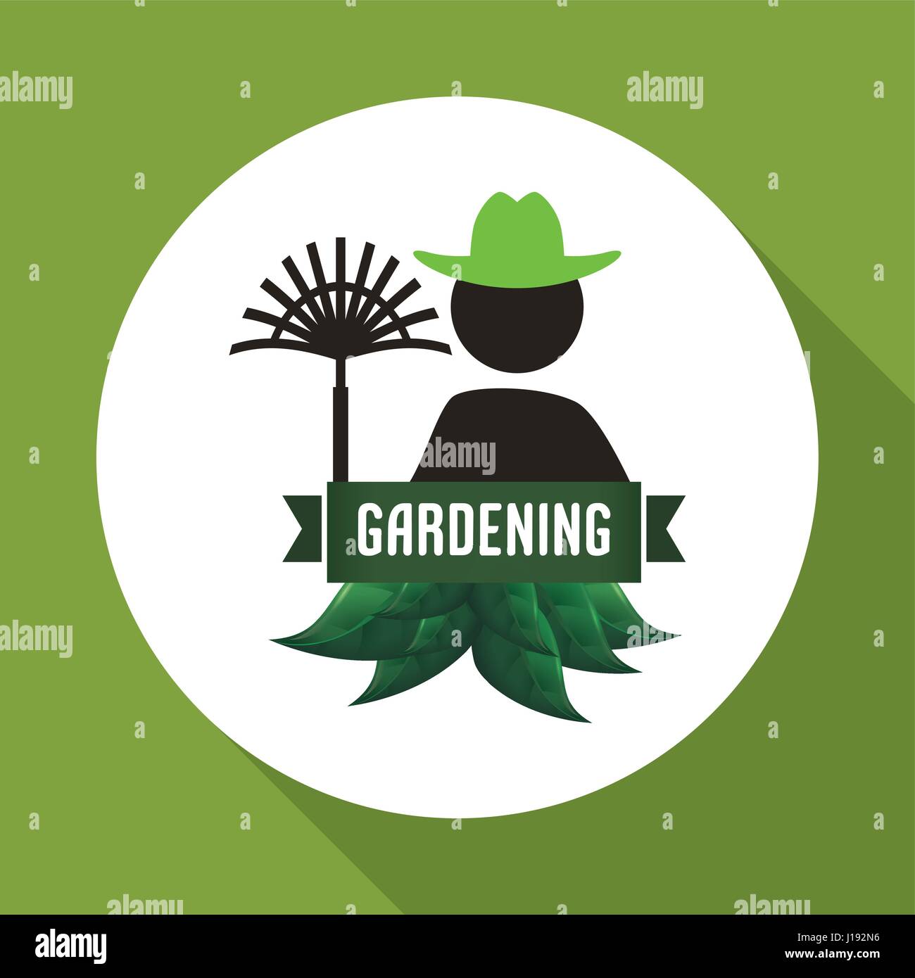 Worker design. Gardening icon. White background , vector Stock Vector ...