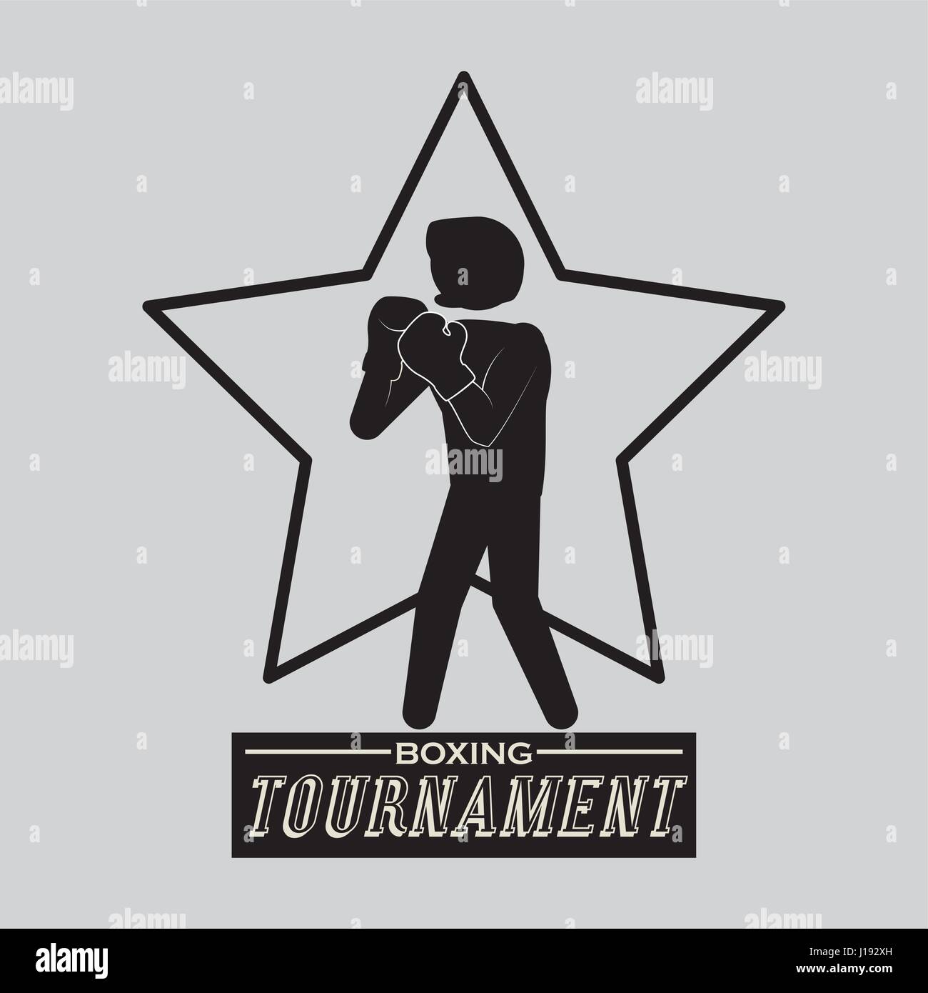 Boxing design. Tournament icon. White background , vector Stock Vector ...