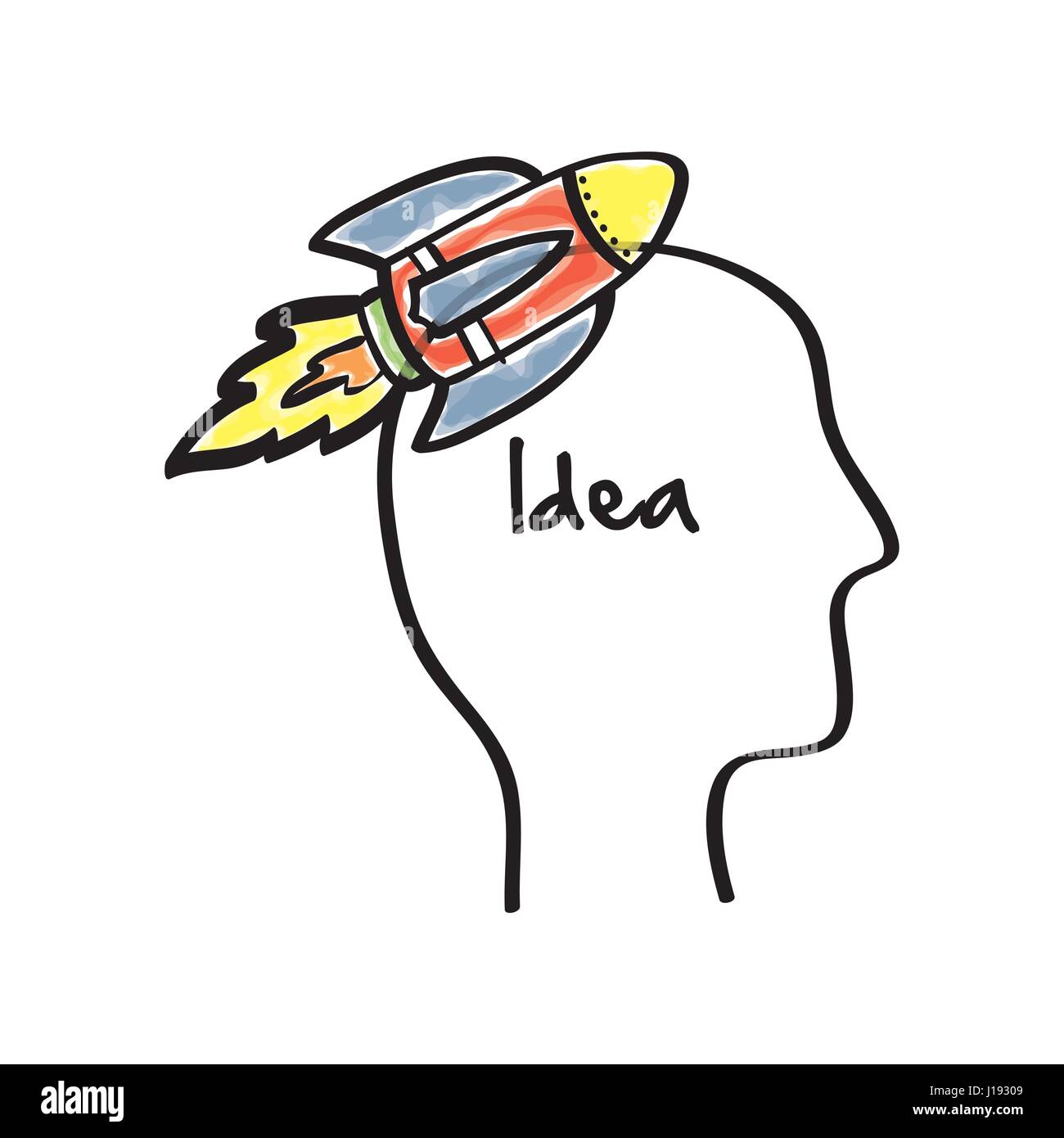 Idea design. sketch icon. White background , vector Stock Vector Image ...