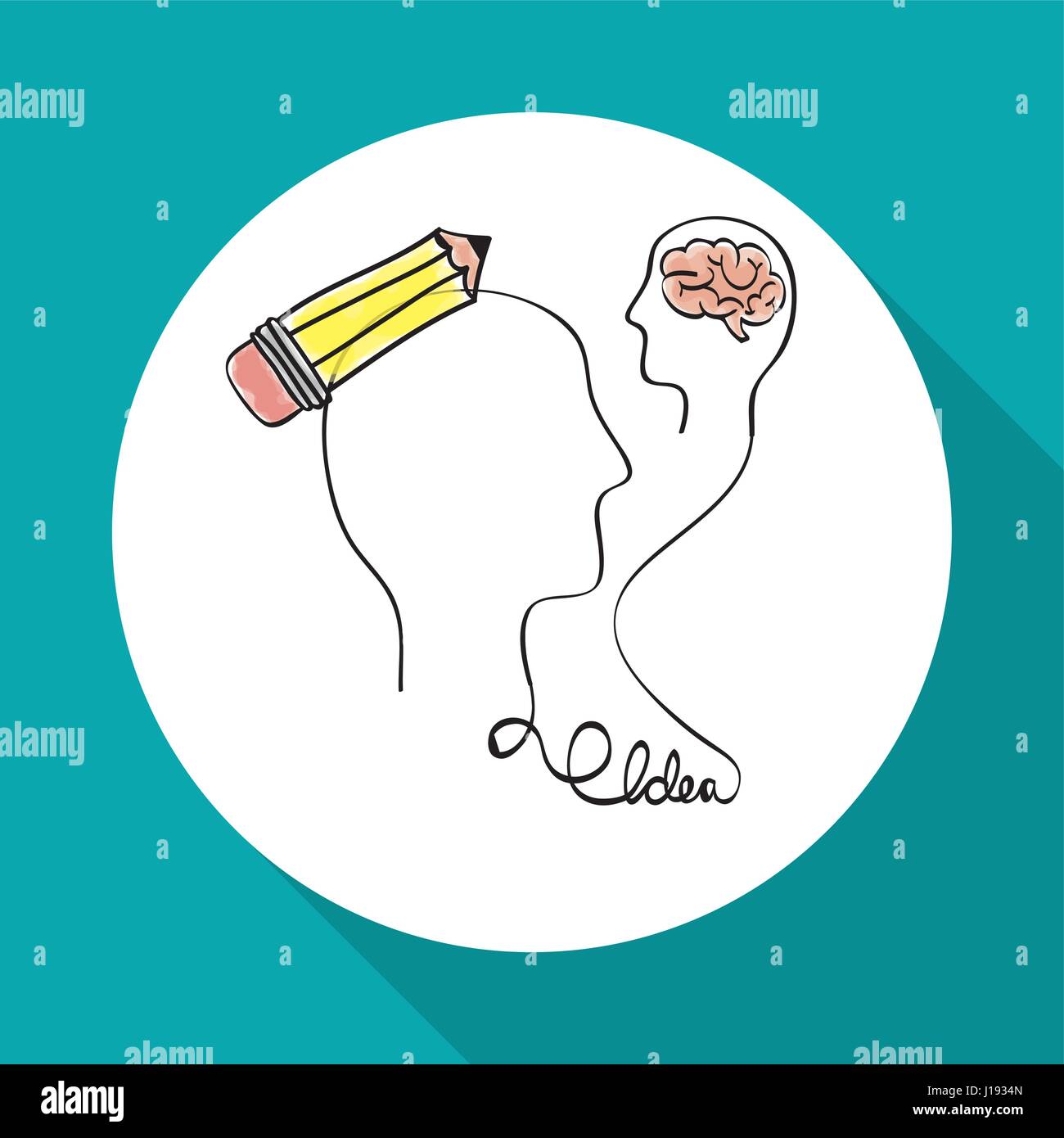 Idea design. sketch icon. White background , vector Stock Vector Image ...