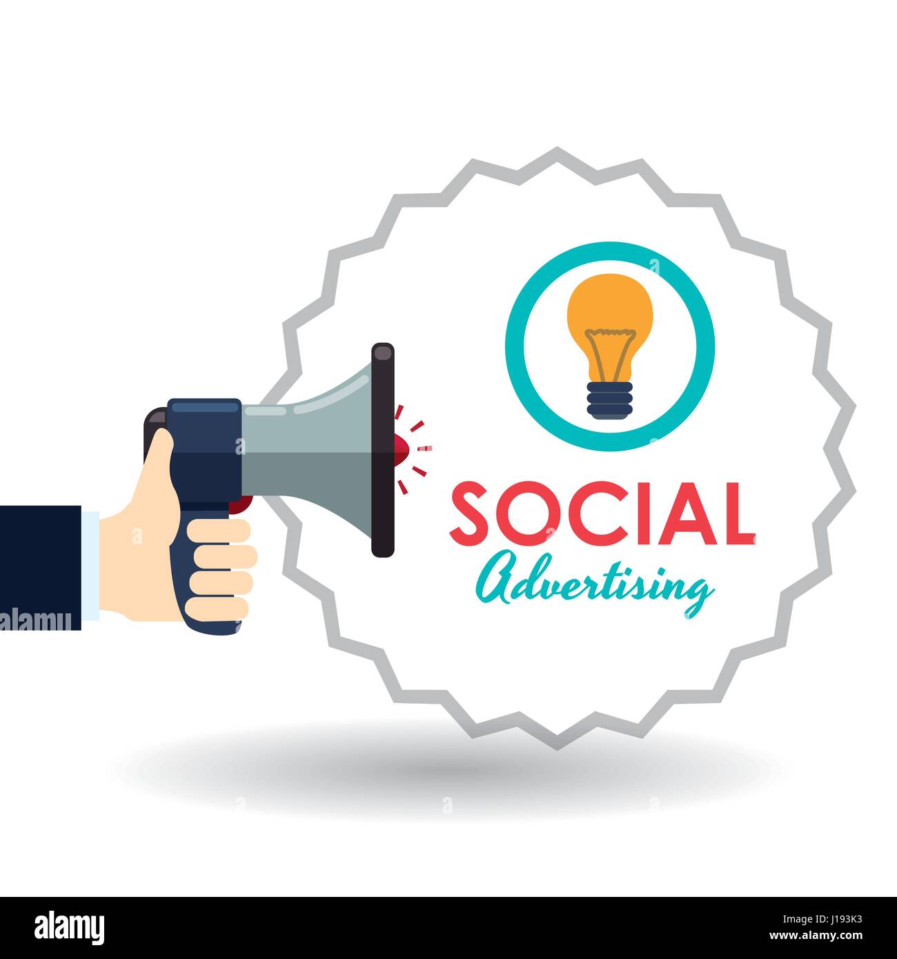 Social Advertising design. Media icon. White background , vector Stock ...