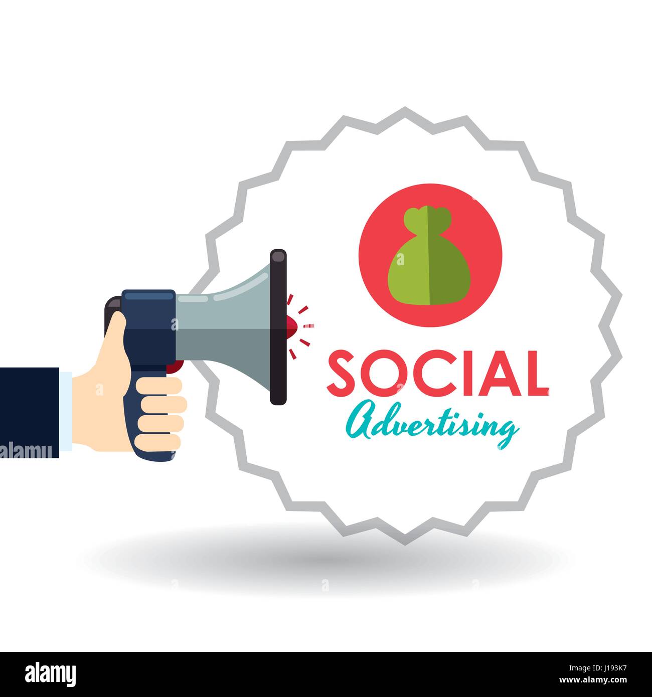 Social Advertising design. Media icon. White background , vector Stock ...