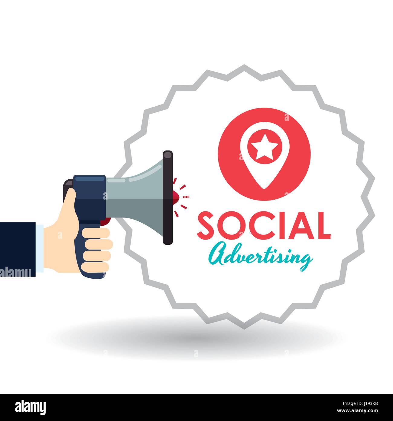 Social Advertising design. Media icon. White background , vector Stock ...
